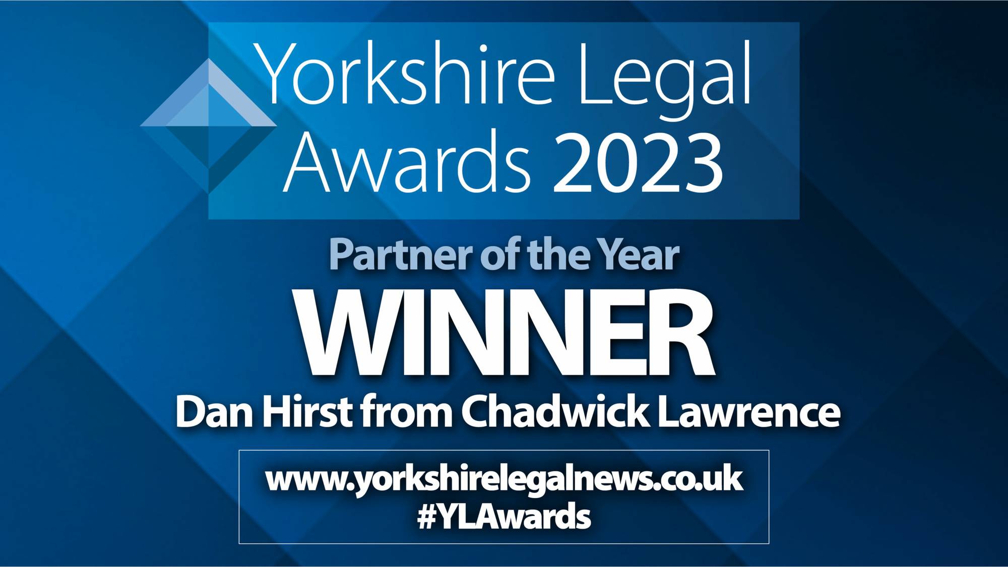 Dan Hirst Is Partner of The Year at The Yorkshire Legal Awards!